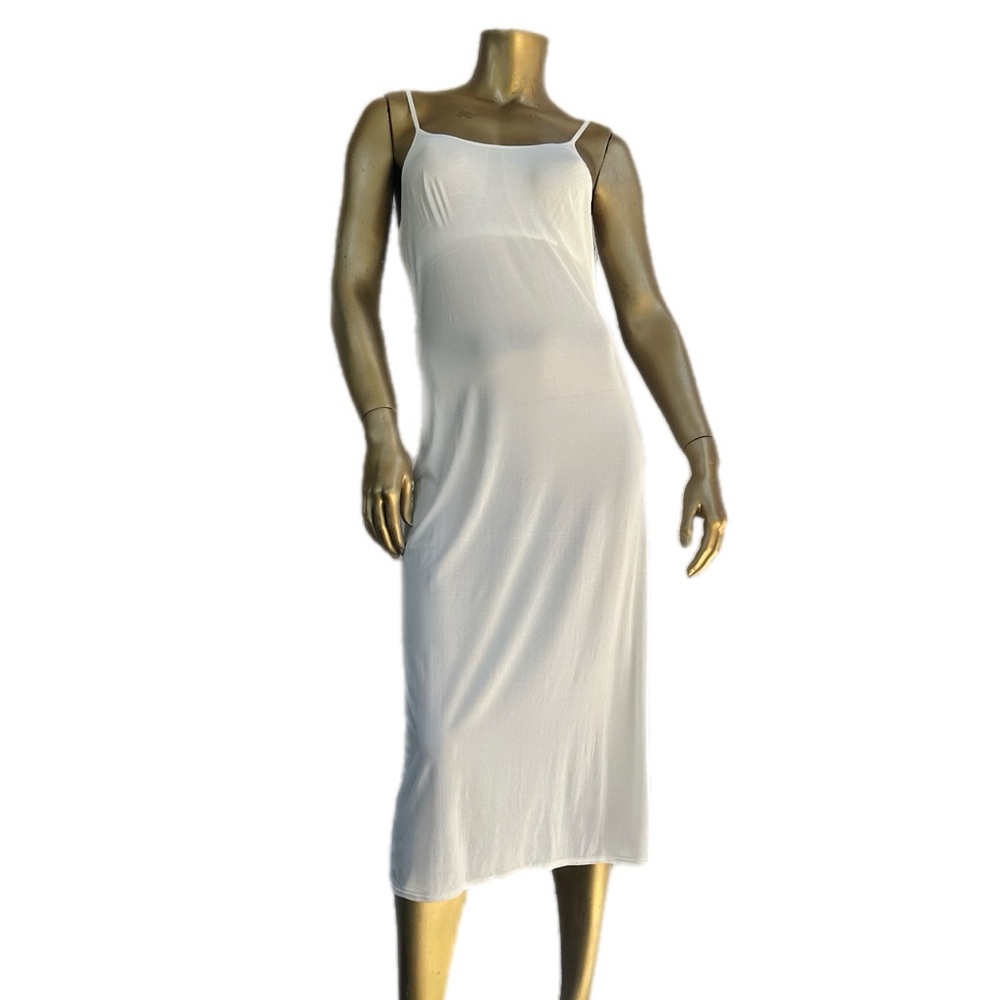 Vintage Olga Sheer Stretch Nylon Spaghetti Strap Midi… - Gem